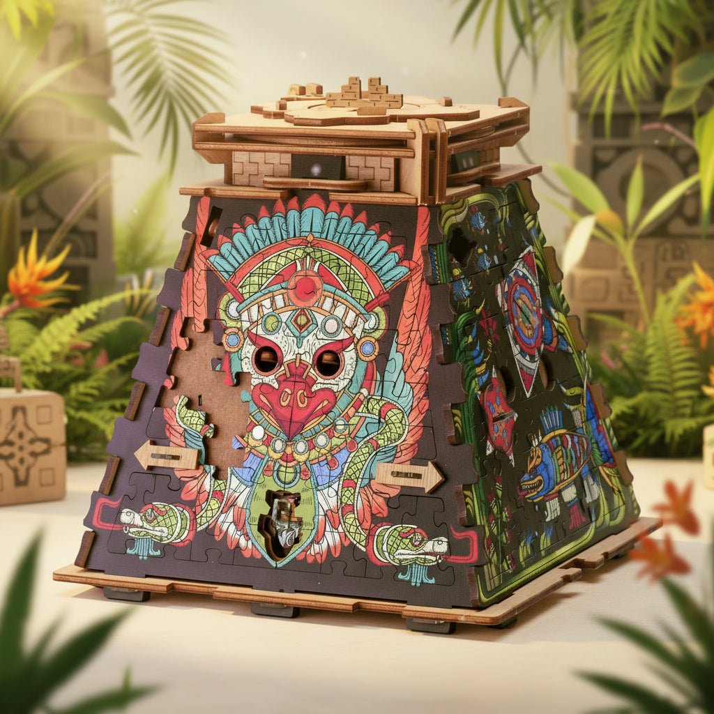 Cluepuzzle - Pyramid of the Sun. Jigsaw puzzle box - Brown Bear Magic Shop