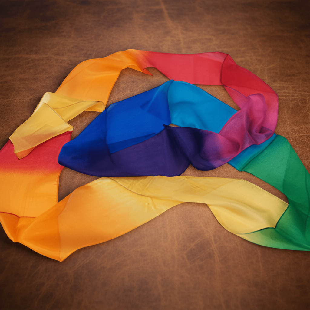 Multicolor Silk Streamer 4 inch by 15 feet from Magic by Gosh - Brown ...