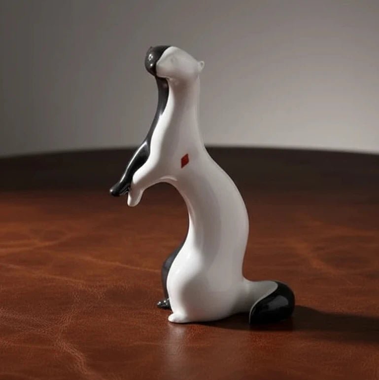 Sculpture “Card Weasel” - Brown Bear Magic Shop